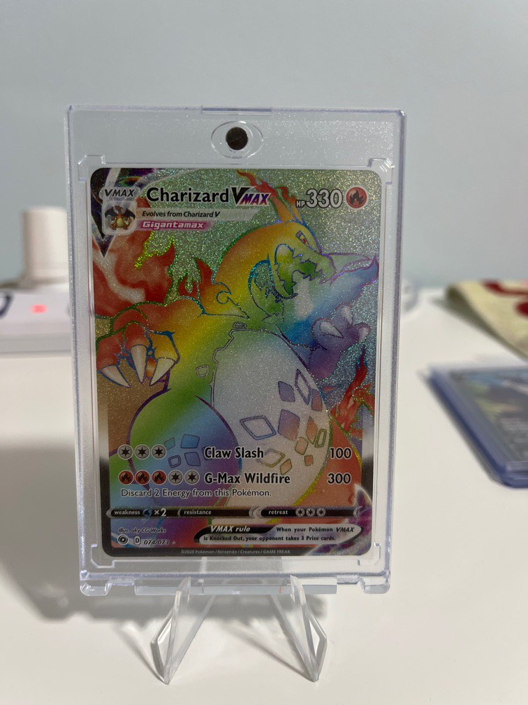 Pokemon Champion Path Rainbow Charizard Vmax, Hobbies & Toys, Toys ...