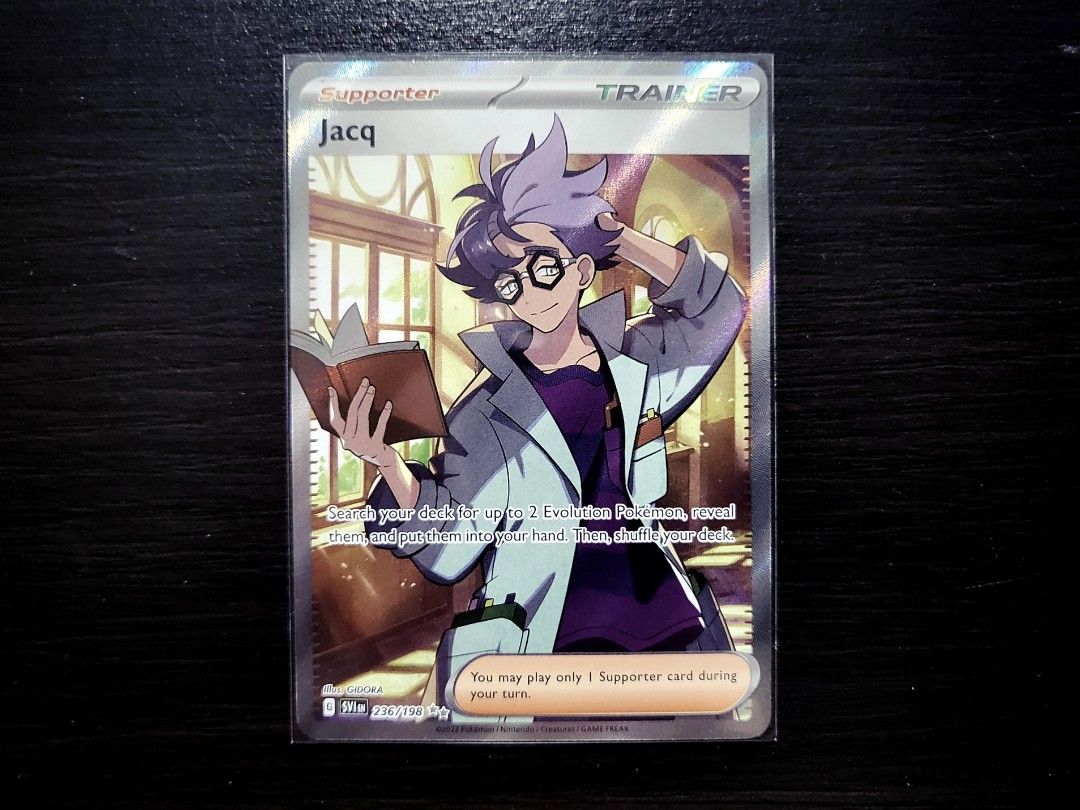 Pokemon Jacq Trainer Full Art Secret Rare Scarlet Violet, Hobbies ...