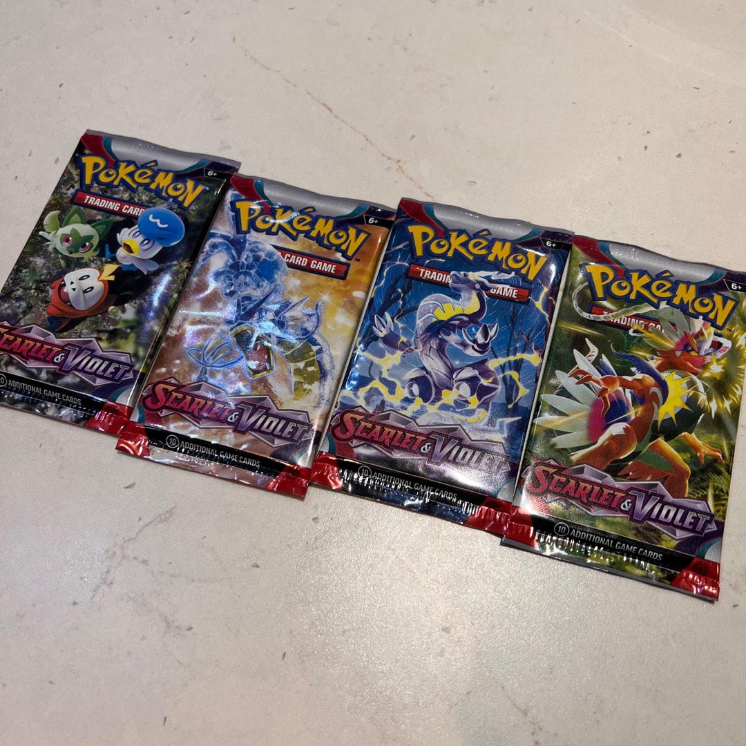 Pokemon TCG Scarlet Violet Booster Pack Art, Hobbies & Toys, Toys ...