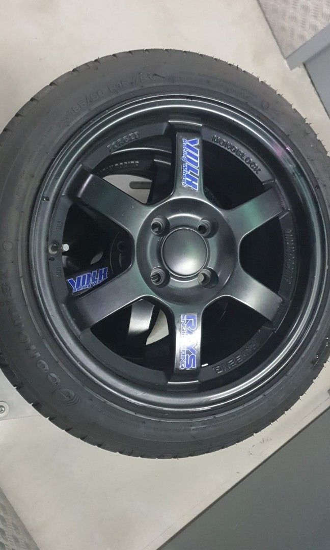 Rays TE37 style 4 x 100, 15 inch, Car Accessories, Tyres & Rims on ...