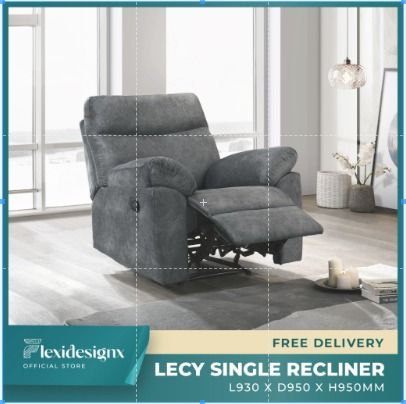 READY STOCK! Show Unit To Give Away!!! 1 Recliner Sofa Velvet Fabric ...