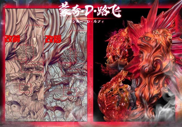 Red Roc Monkey D Luffy GK Figure Warhead Studio One Piece, Hobbies ...