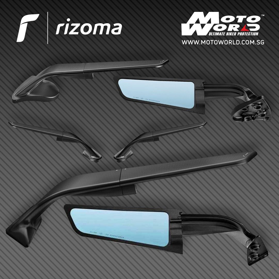 Rizoma Stealth Aero Wing Downforce Motorcycle Side Mirrors ...