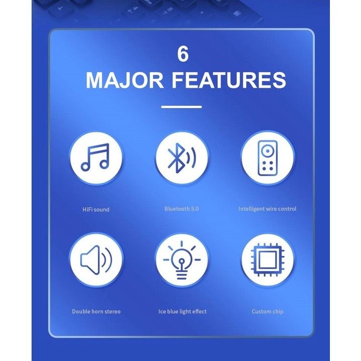 SADA Computer Speaker V-186 USB Wired Bar Stereo Subwoofer Music Player ...