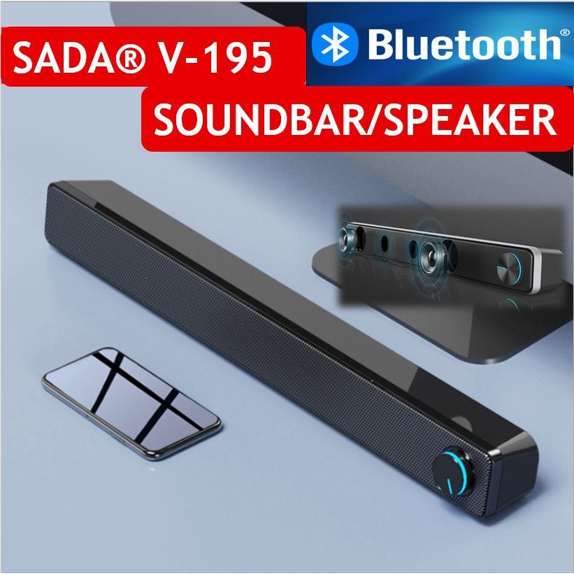 SADA V-195 Home Soundbar Computer Dual Speaker 3D Stereo Surround ...
