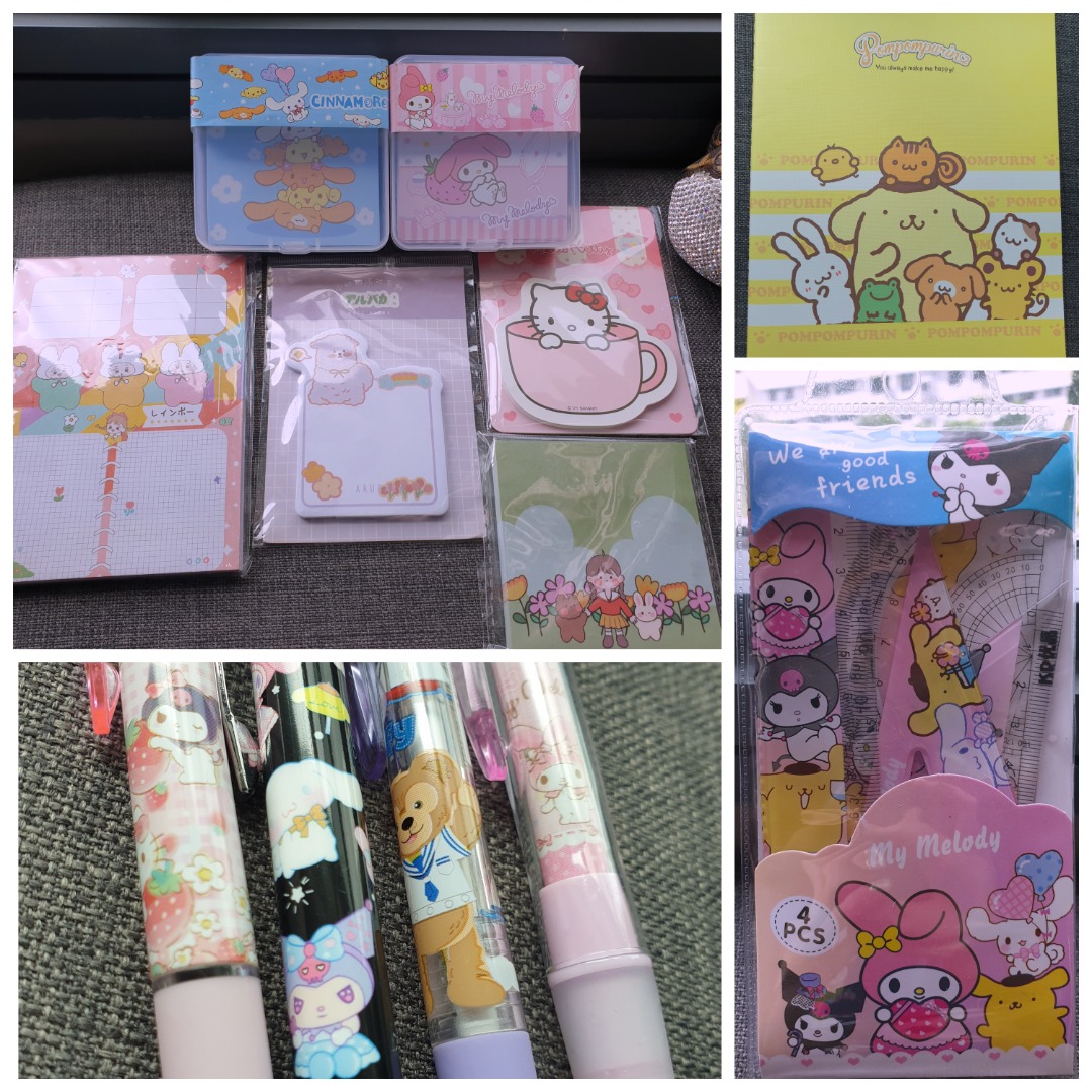Sanrio Items! Hello Kitty | Cinnamoroll | Pompom Book | Melody Ruler ...