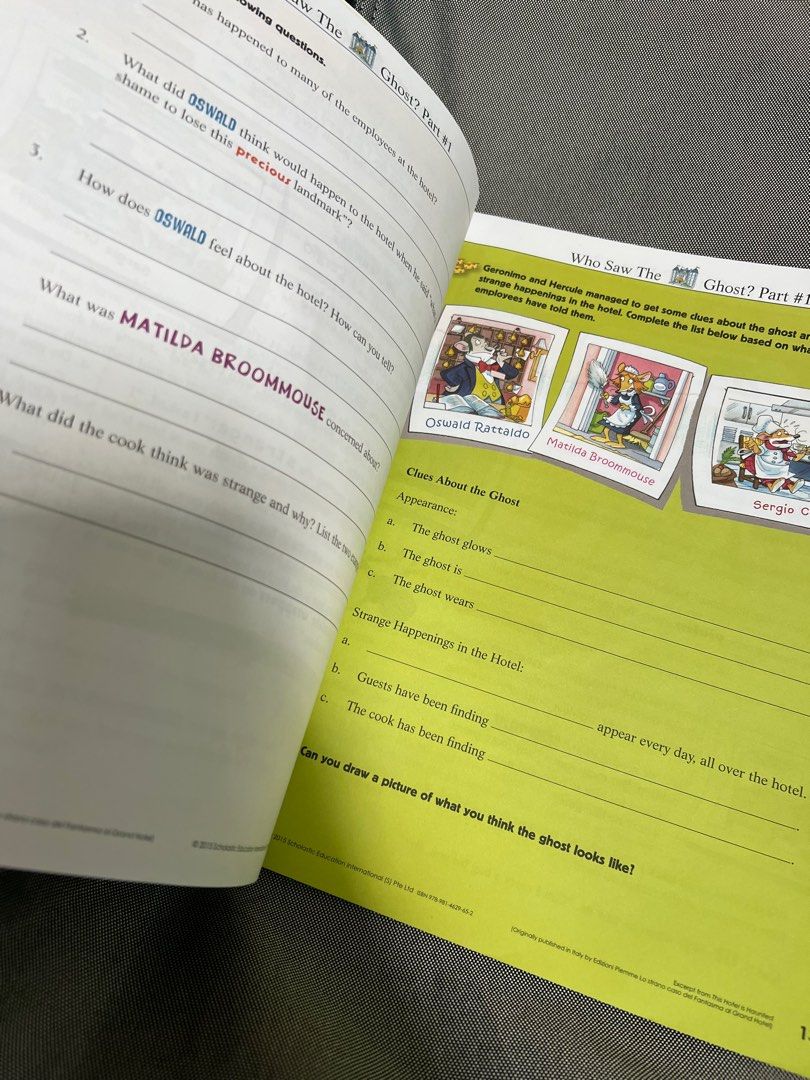 Scholastic Geronimo Stilton Academy Comprehension Pawbook 3, Hobbies ...