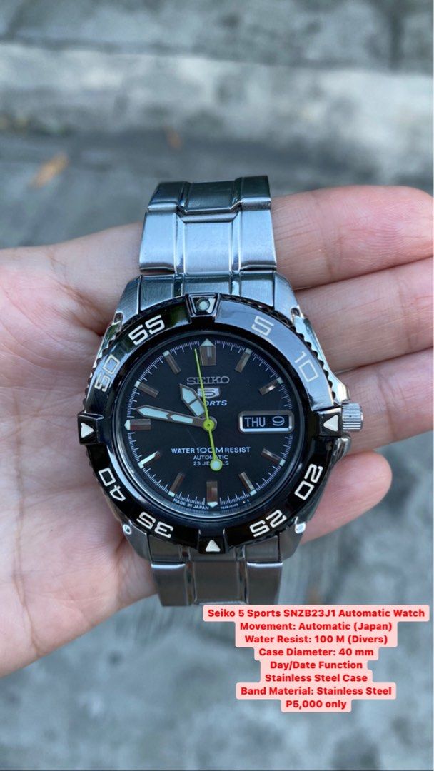 Seiko 5 sports watch (automatic), Men's Fashion, Watches & Accessories ...