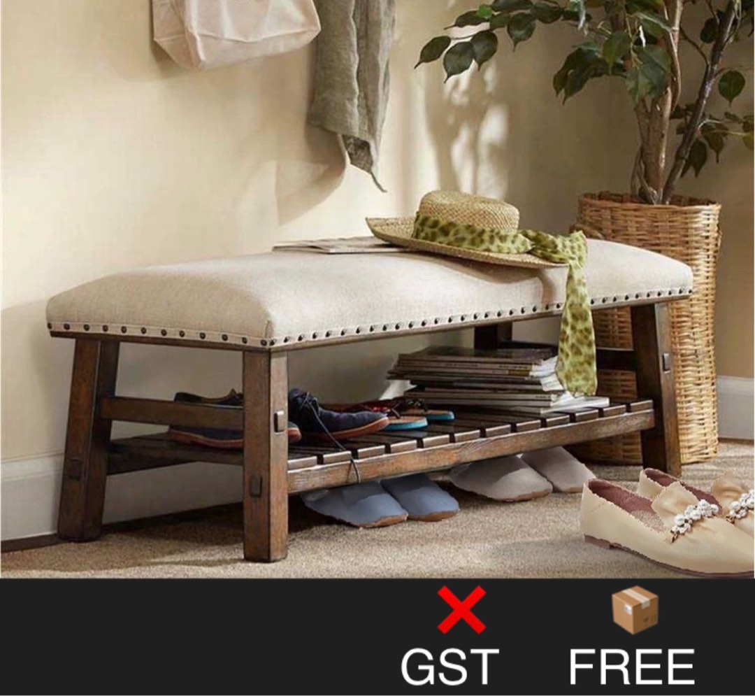 Wooden Leather Bench Foyer Shoe Bench Shoe Rack Bench Shoe Shelf Bench ...
