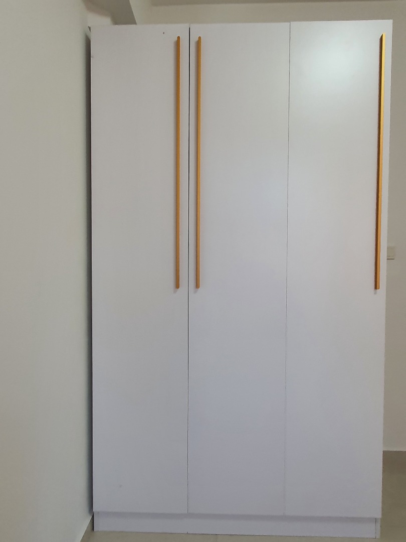 Solid Wood Multilayer 3 Door Wardrobe (W 120 x D 60 x H 210 cm ...