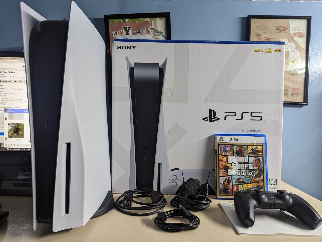 Sony Playstation 5 / PS5 Console Disc Edition with GTA V, Video Gaming ...