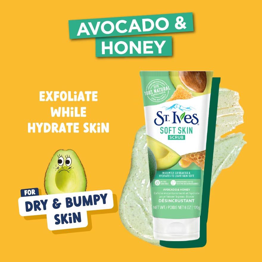 St Ives SOFT SKIN AVOCADO & HONEY FACE SCRUB, Beauty & Personal Care ...
