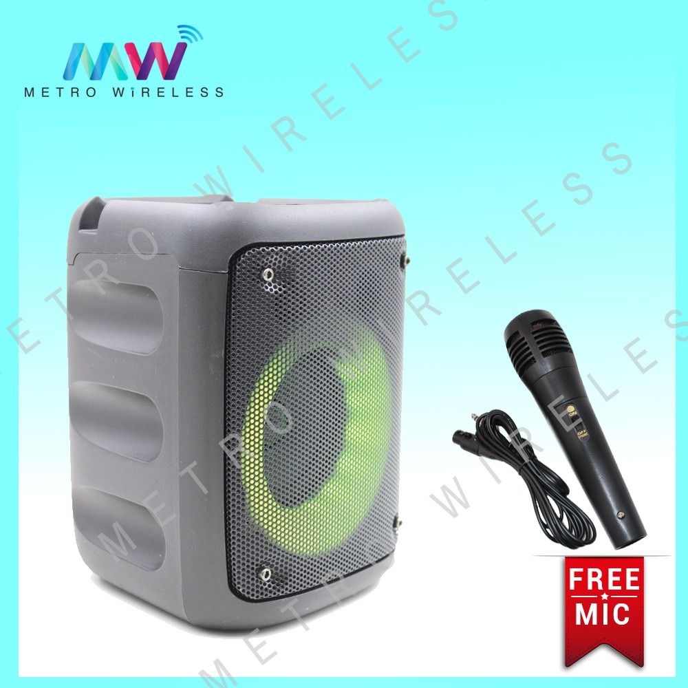 Stereo Multicolor LED Bass Bluetooth Wireless 3" Speaker with FREE Mic ...