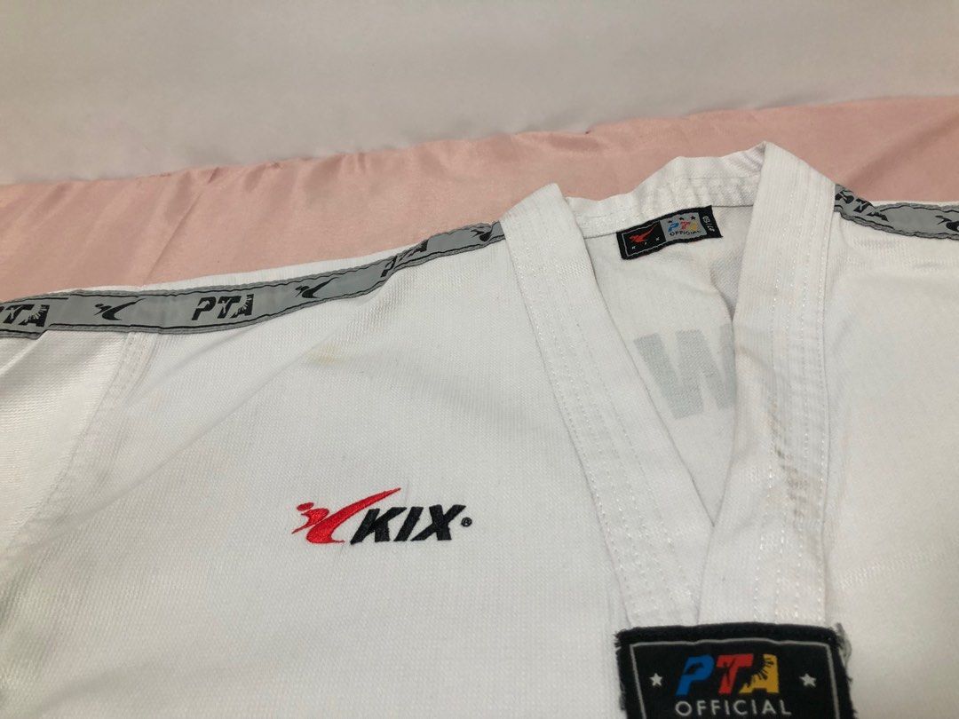 Taekwondo Kix White Collar Uniform (Dobok), Women's Fashion, Activewear on Carousell