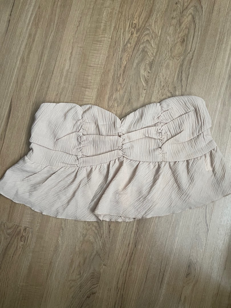 Tan tube top on Carousell