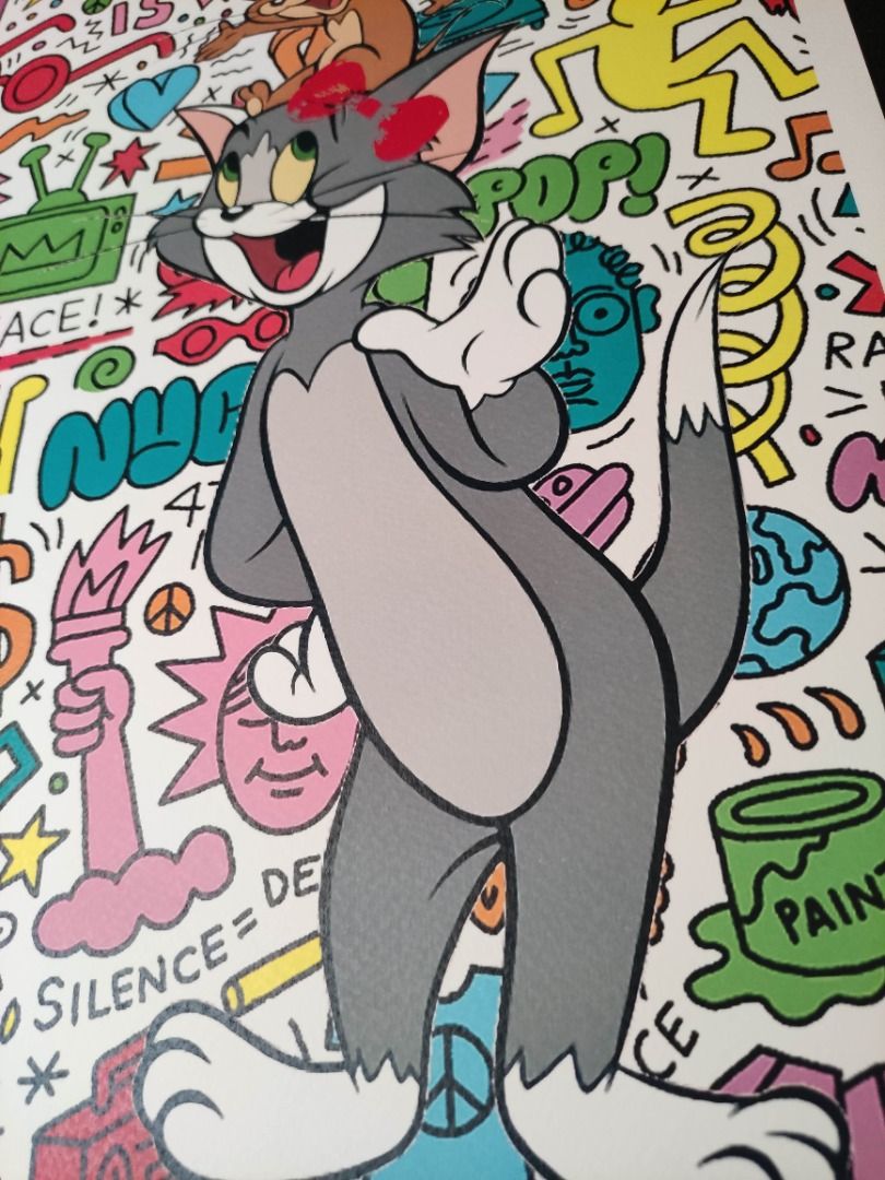世界限定100枚 DEATH NYC トムとジェリー Tom & Jerry Keith Haring 罕有藝術作品限定, 興趣及遊戲, 手作 ...