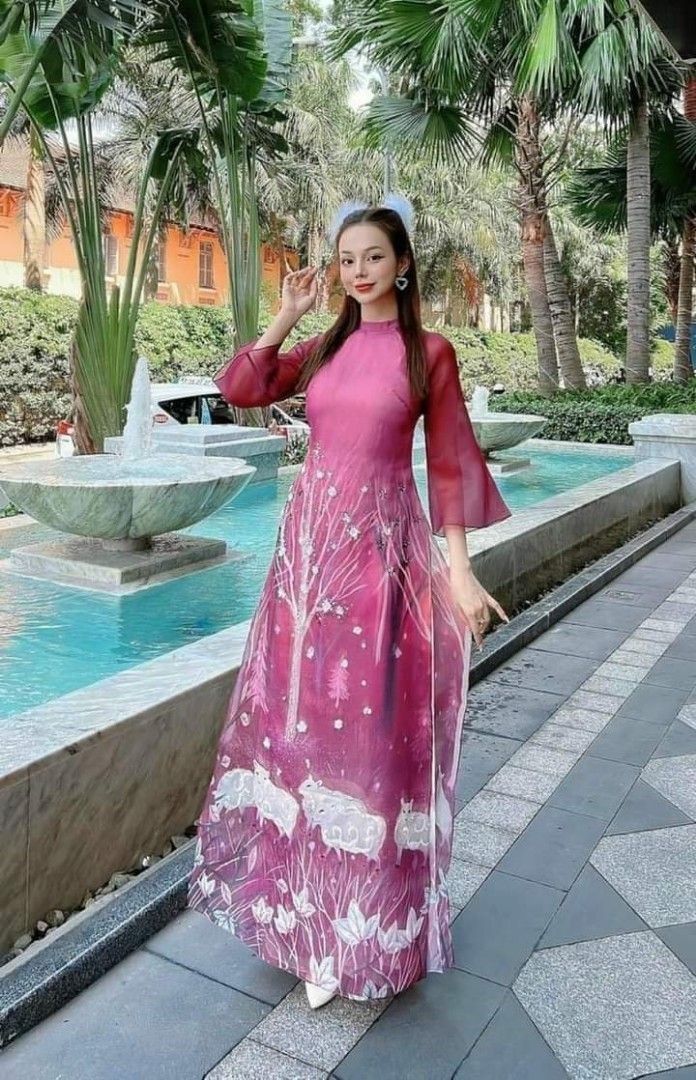 Traditional Costume Vietnamese Ao Dai, Women's Fashion, Dresses & Sets ...