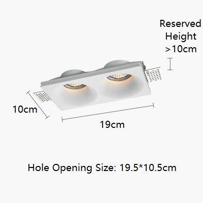 Trimless Gypsum False Ceiling Curve Recessed Downlight with Replaceable ...
