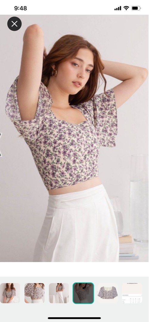 Twl Lyla Flutter Top Women S Fashion Tops Blouses On Carousell
