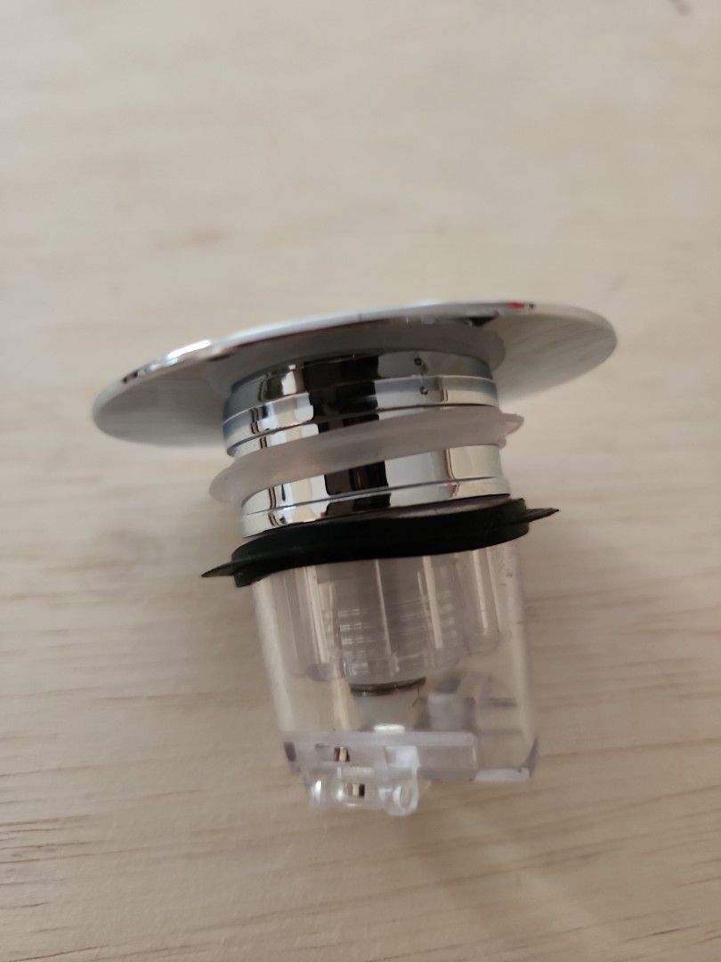 Universal Stainless Steel Basin Pop-Up Bounce Core Stopper Bathroom ...