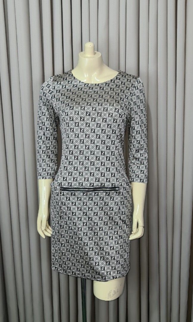 Vintage fendi monogram dress, Luxury, Apparel on Carousell