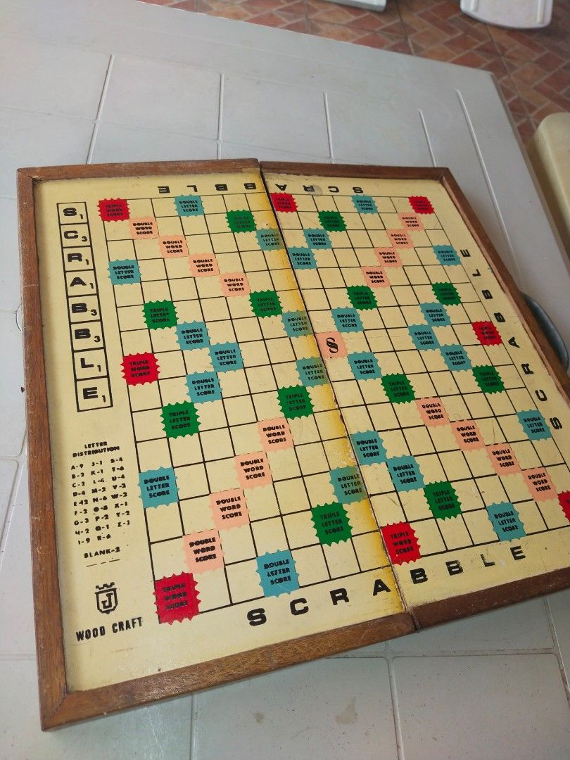 Vintage All wooden SCRABBLE Game Near Complete 5 Wood Letter tiles vintage-all-wooden-scrabble-game-near-complete-5-wood-letter-tiles