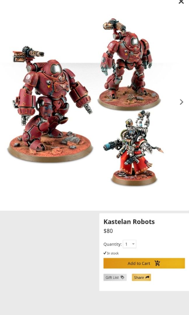 Warhammer 40000 Kastelan Robots Adeptus Mechanicus, Hobbies & Toys ...