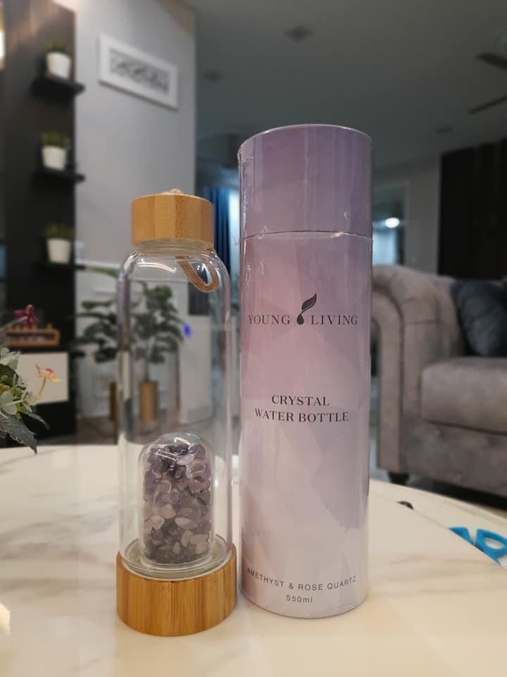 YOUNG LIVING CRYSTAL WATER BOTTLE, Furniture & Home Living, Kitchenware ...