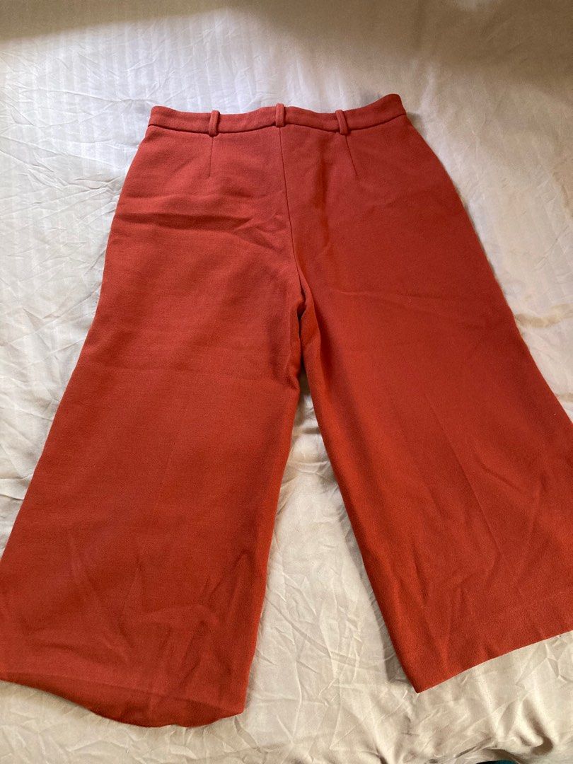 Zara Culottes Rust, Women's Fashion, Bottoms, Other Bottoms on Carousell