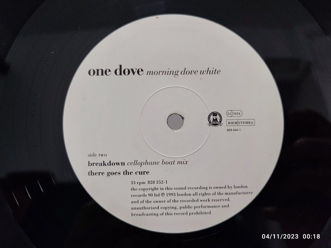 12" Vinyl Record Album: One Dove - Morning Dove White, Hobbies & Toys ...