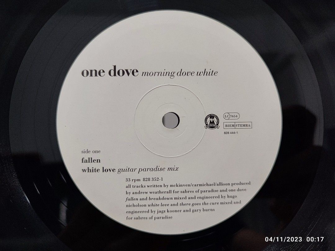 12" Vinyl Record Album: One Dove - Morning Dove White, Hobbies & Toys ...