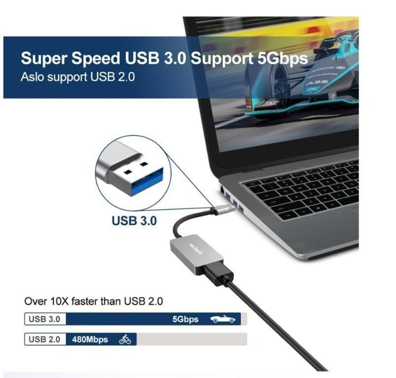 1609) RAYCUE USB 3.0 TO HDMI ADAPTER WITH HD AUDIO VIDEO CABLE GRAPHICS ...