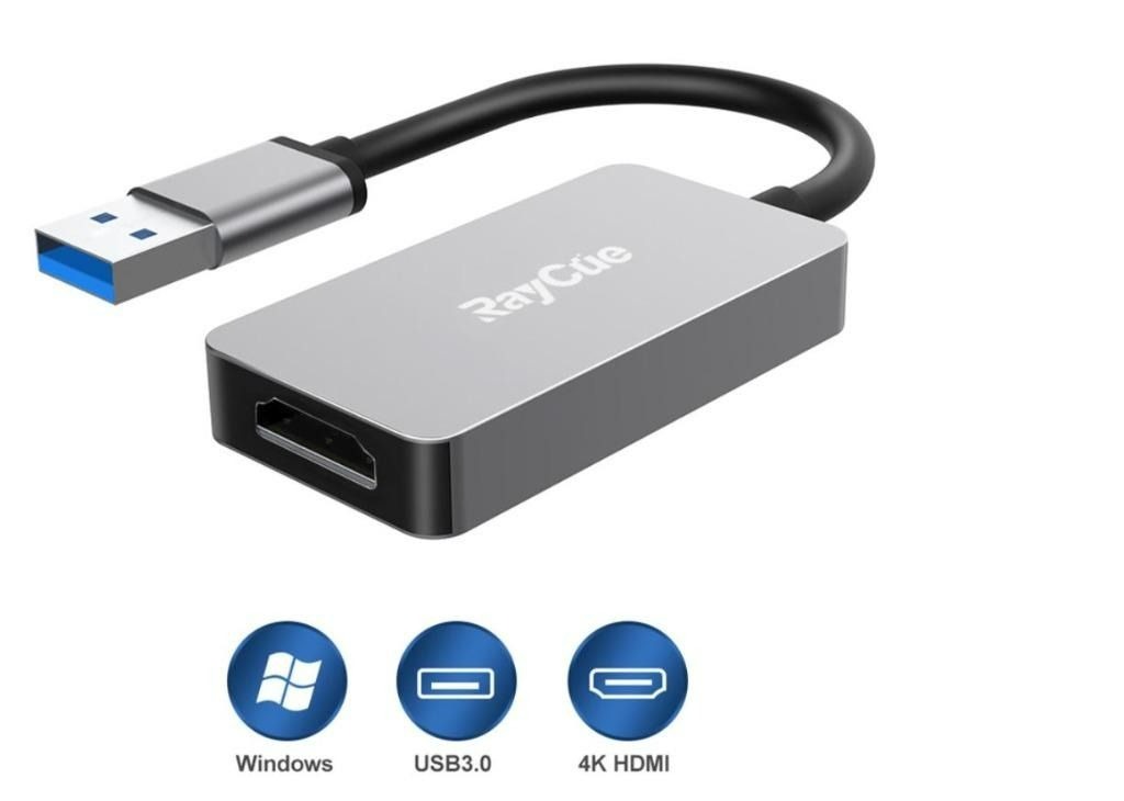 1609) RAYCUE USB 3.0 TO HDMI ADAPTER WITH HD AUDIO VIDEO CABLE GRAPHICS ...