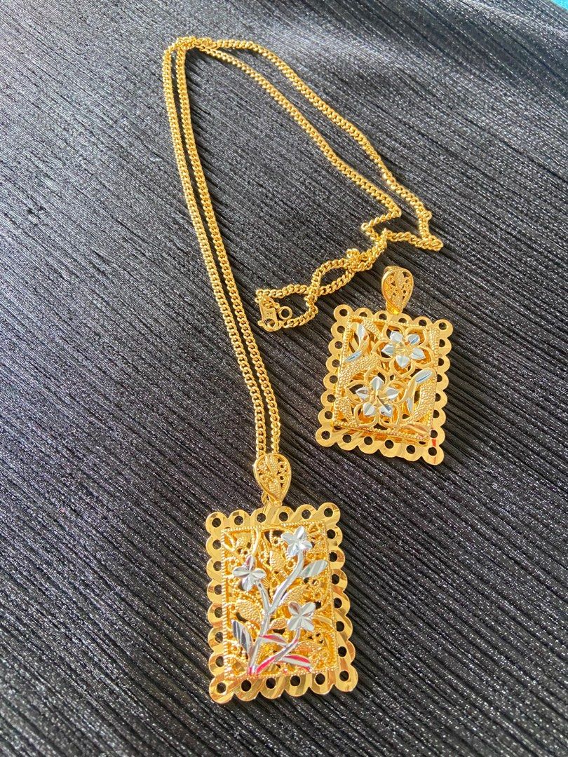 24k Gold plated chain set, Women's Fashion, Jewelry & Organisers ...