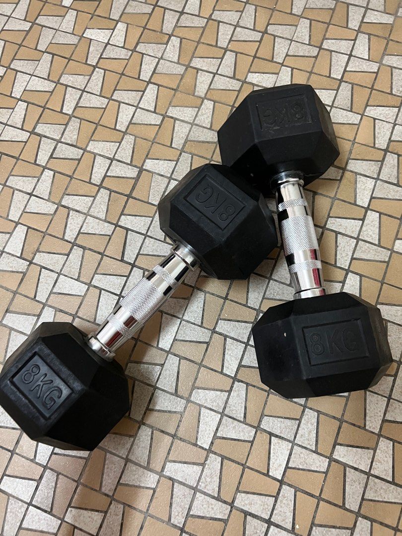 8kg dumbells, Sports Equipment, Exercise & Fitness, Weights & Dumbbells ...
