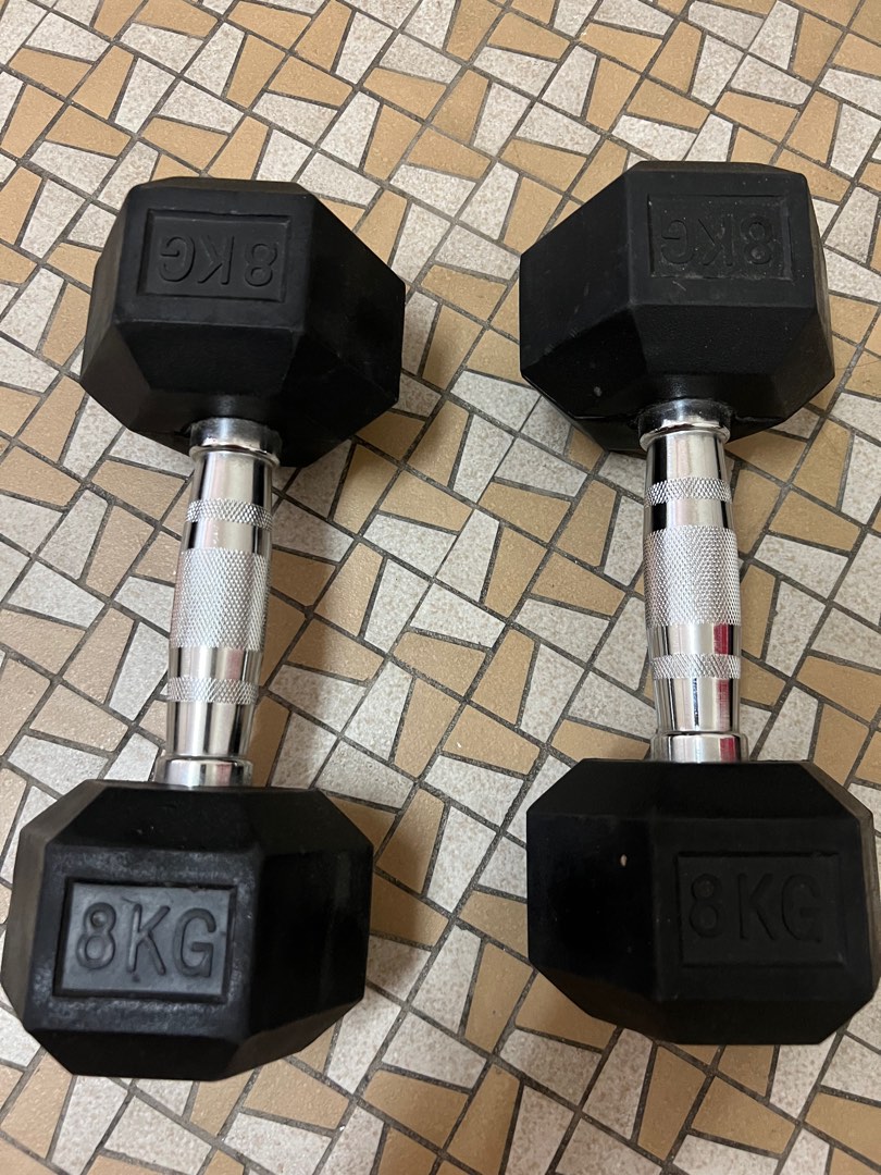 8kg dumbells, Sports Equipment, Exercise & Fitness, Weights & Dumbbells ...