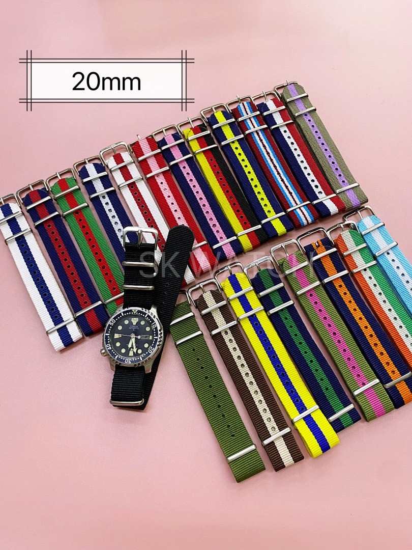 ( 20mm ) Nylon Strap / Tali Jam Nato, Men's Fashion, Watches ...