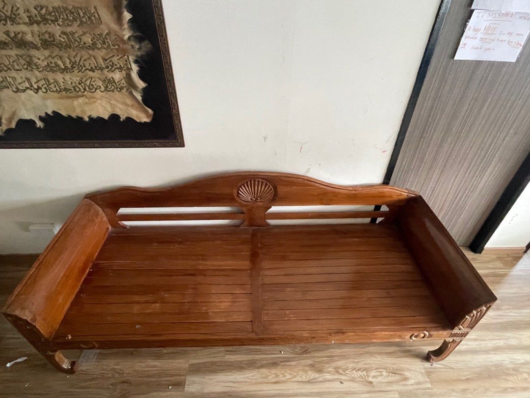 Antique Balinese Lounge Bench, Furniture & Home Living, Furniture ...