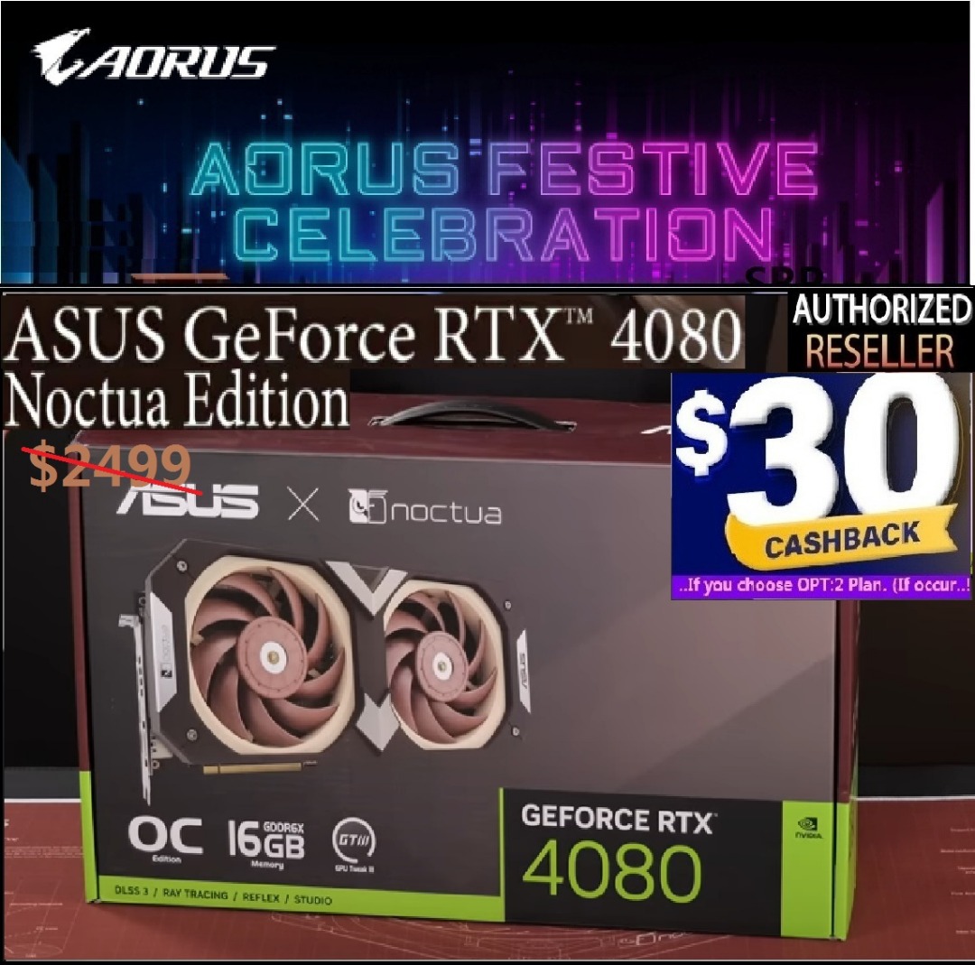 ASUS GeForce RTX™ 4080 16GB GDDR6X Noctua OC Edition RTX4080-O16G ...