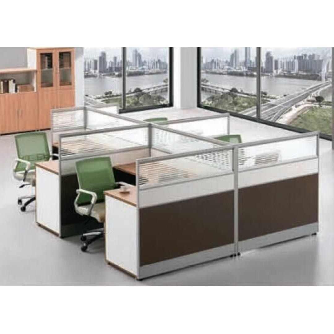 B41 Workstation w Partition, Office Table, System Furniture Cubicle ...