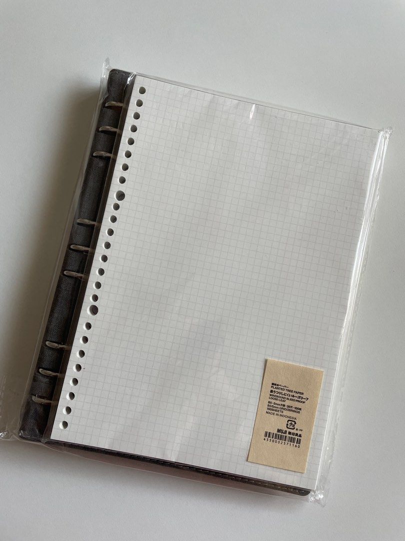 B5 Notebook Binder Journal & Muji B5 5mm Sheets, Hobbies & Toys, Stationery & Craft, Stationery ...