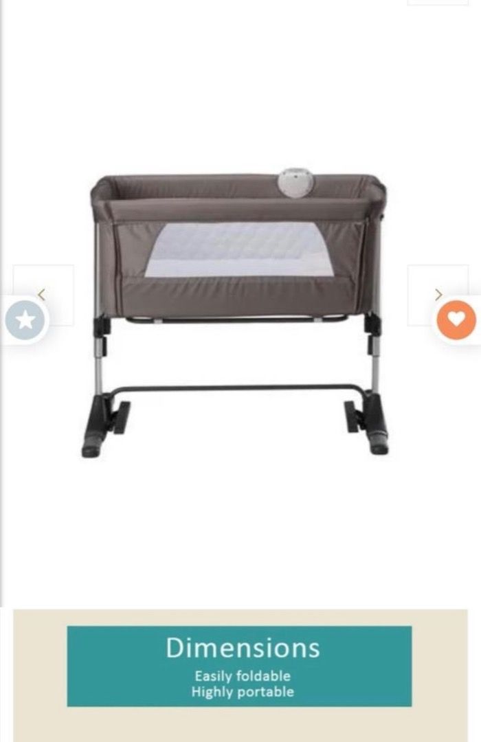 Baby portable co sleeper bed with free items, Babies & Kids, Baby ...
