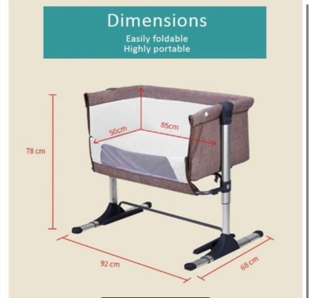 Baby portable co sleeper bed with free items, Babies & Kids, Baby ...