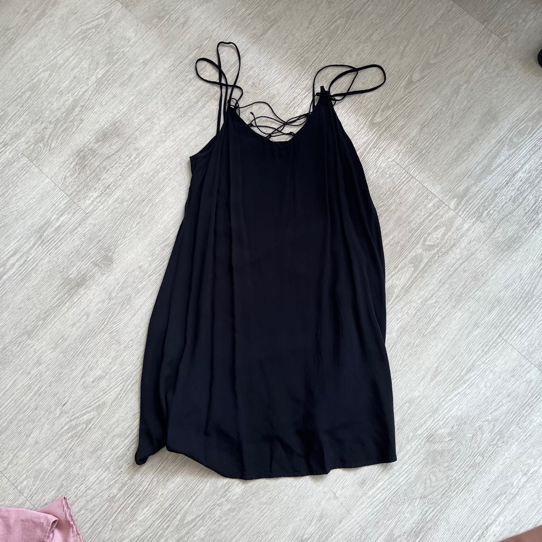 Black spag Dress, Women's Fashion, Dresses & Sets, Dresses on Carousell