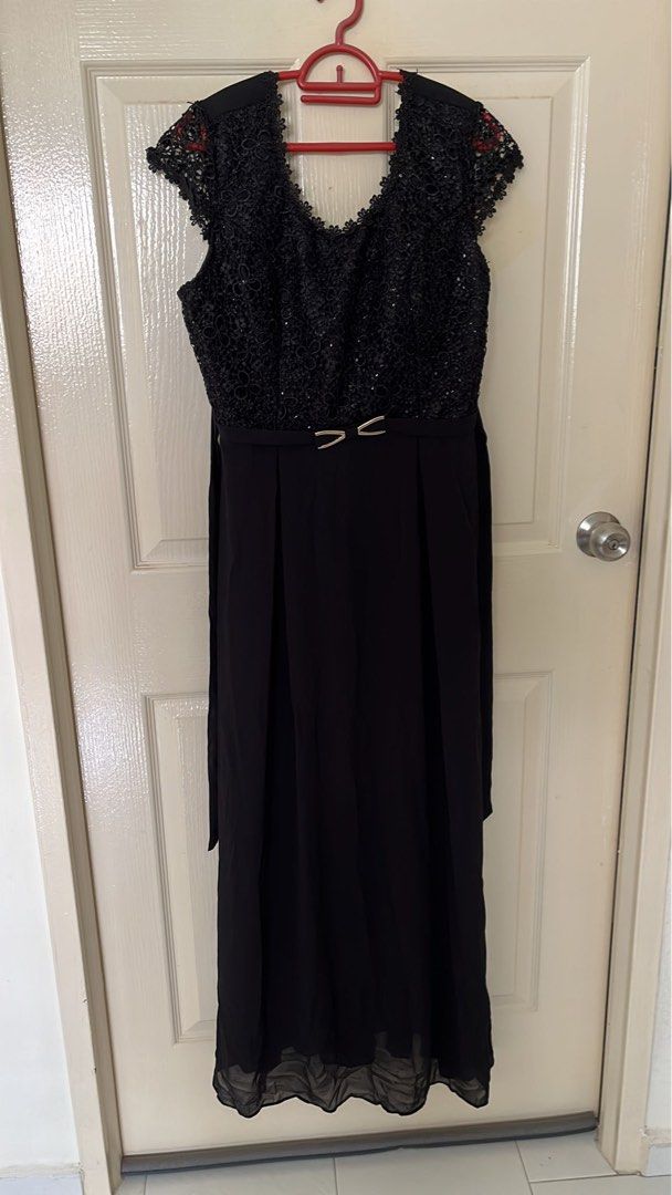 Black Wedding Dinner Dress, Women's Fashion, Dresses & Sets, Evening ...