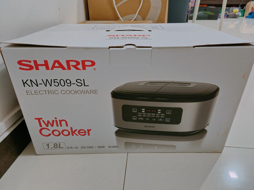 BNIB :Sharp electric twin cooker 1.8L, TV & Home Appliances, Kitchen ...