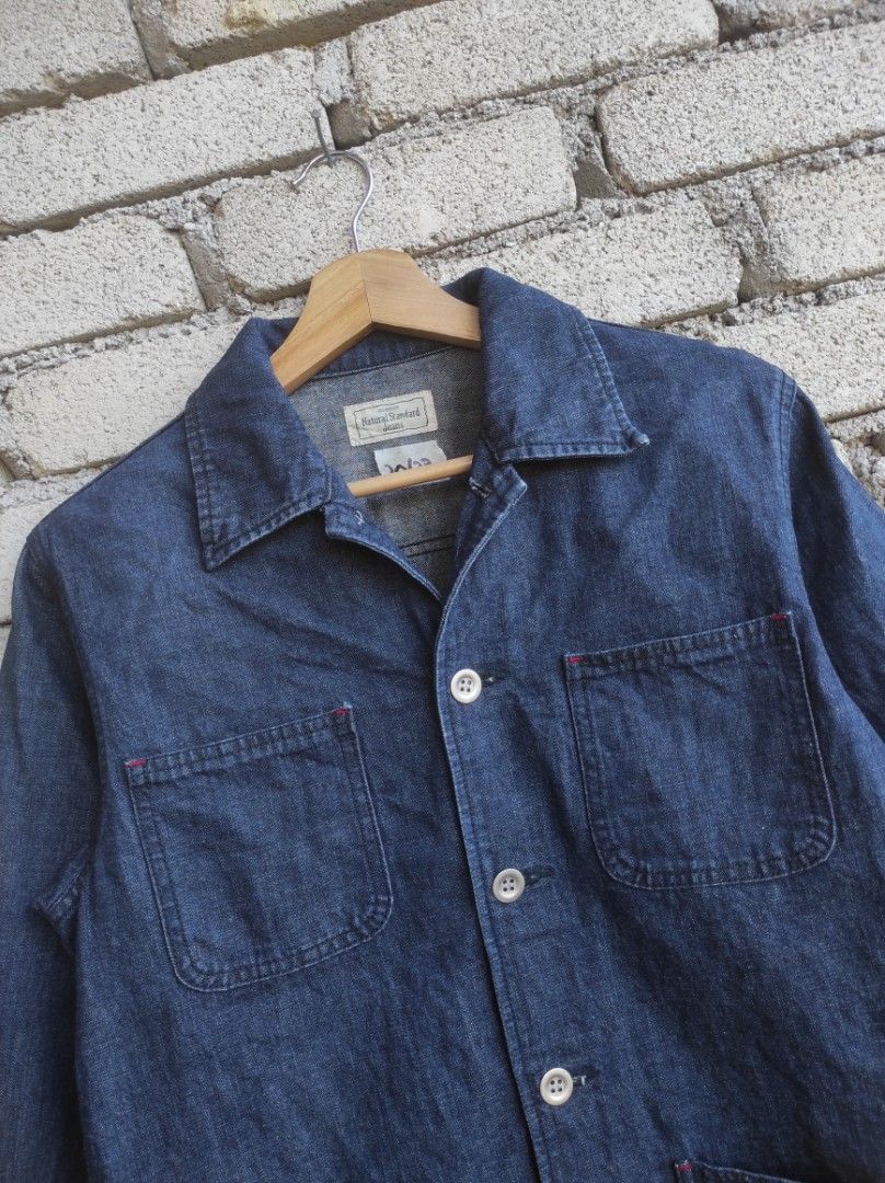 bobson japan denim jeans chore jacket workers jacket sweater 4 pocket ...