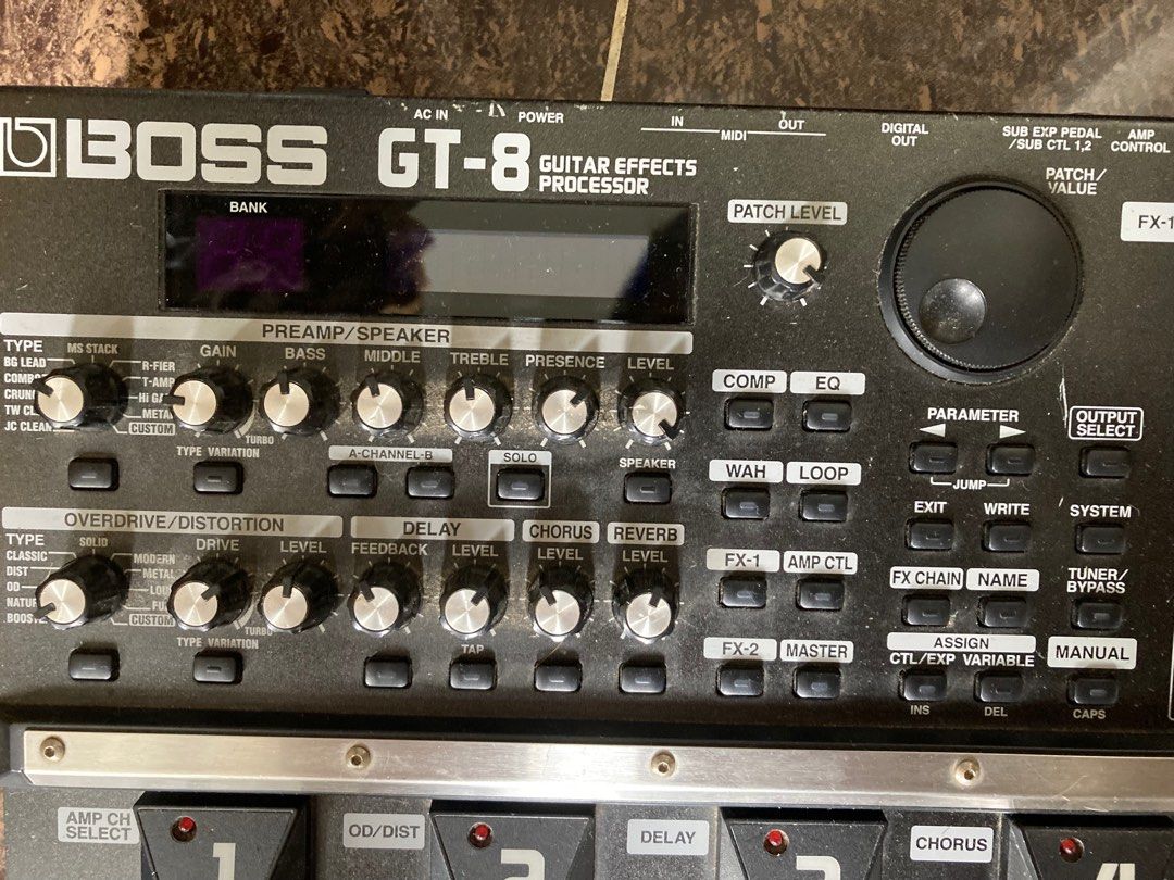 Boss GT8 Muti-Effect with Power Cord and Bag, 興趣及遊戲, 音樂、樂器 & 配件, 樂器 ...
