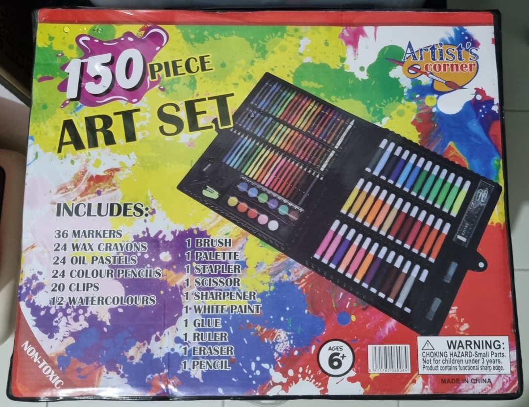 Brand New - Artist's Corner 150 piece Art Set, Hobbies & Toys, Stationery & Craft, Art & Prints ...