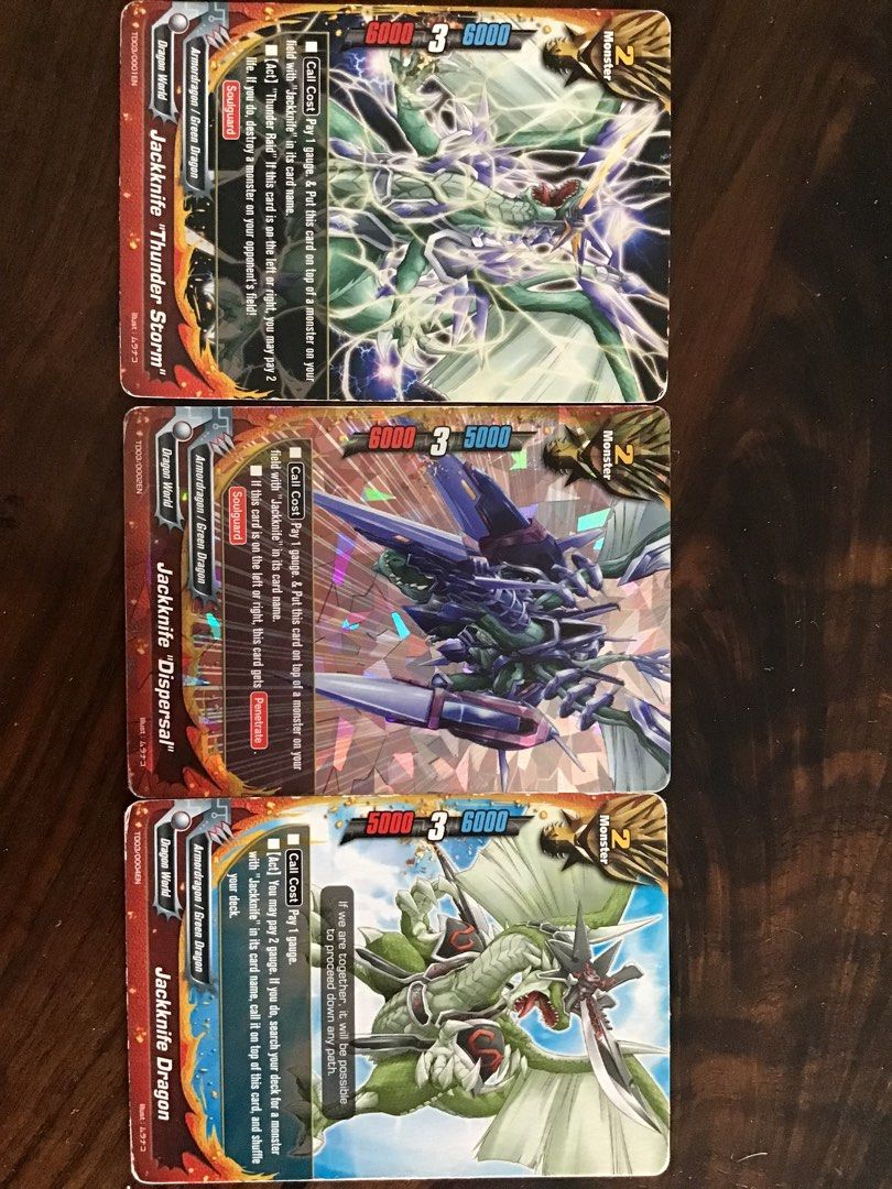 Buddyfight card JACKKNIFE DRAGON SET, Hobbies & Toys, Toys & Games on ...